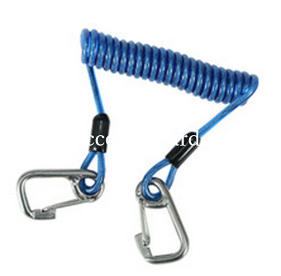 Retractable Custom3.0MM Line Dia Blue Tool Safety Lanyard with Swivel Hooks supplier