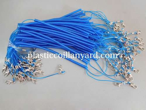 Retractable Custom3.0MM Line Dia Blue Tool Safety Lanyard with Swivel Hooks supplier