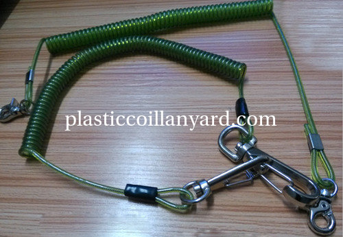 140MM Green PU Coated Coil Safety Tool Lanyard  for Hand Tools supplier