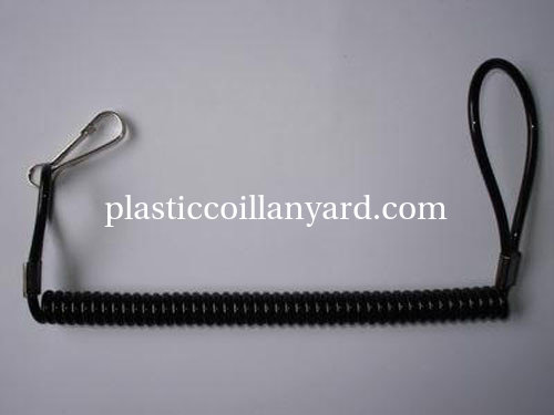 Loop to Loop Design Custom Green/Black 120MM Coil Length Wire Coiled Cables for Tools Security supplier