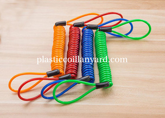 Customized Fashion Colors Loop Ends Elastic Plastic Coil Cord Rope Tethers supplier