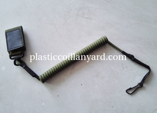 Khaki Color Wire-reinforced Retention tactical Pistol Lanyard wtih Basic Belt Loop Attach to Your Weapon supplier