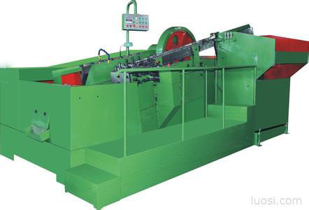 Green Color Bolts / Screw Rolling Machine , Bolt Threading Machine 1 Year Warranty