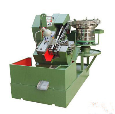 Green Color Bolts / Screw Rolling Machine , Bolt Threading Machine 1 Year Warranty