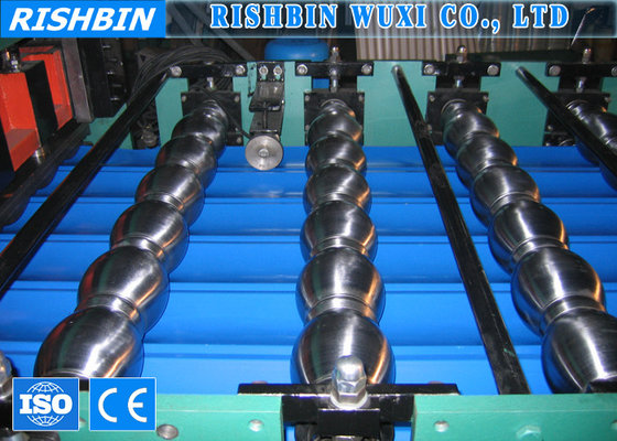 18 Rows Step Roof Tile Roll Forming Machine With Hydraulic Pressing