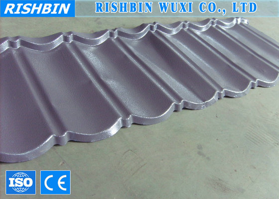 18 Stations Custom Metal Roof Tile Roll Forming Machine With Chain Transmission