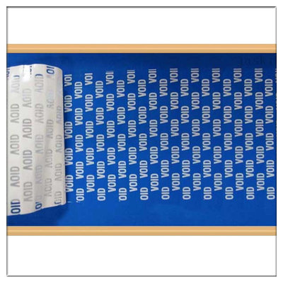 Tamper evident seal blue color matt finishing VOID OPEN sticker security labels with serial number