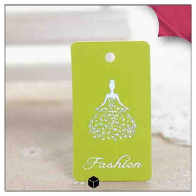 Printed Glossy Art Paper Hang Tag For Underwear, Die Cut Art Paper Hang Tags with Punching Hole And String