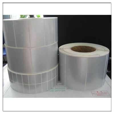 Matt silver PET label sticker For Electronics Label , Silver PET Sticker Labels With Waterproof Matte Silver PET  Label