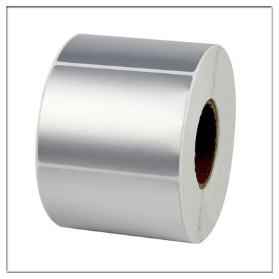 Matt /Glossy Silver PET Sticker Labels With Waterproof Matte Silver PET Stickers, Matte Silver Polyester Silver Labels