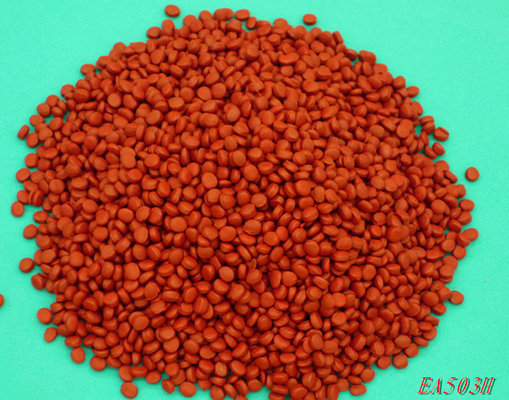 China 170 ℃ Heat Vermeil Plastic Masterbatch , Oil Resistance Color Pigment supplier