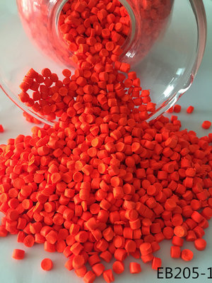 China 170 ℃ Heat - Resistant Additive Masterbatch , Orange Fluorescent Pigment supplier