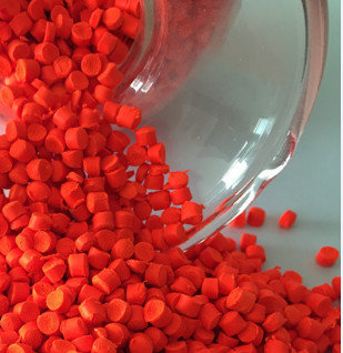 China Fluorescence Orange 7 - 8 Light Natural Pigments Smooth Surface Pet Masterbatch supplier