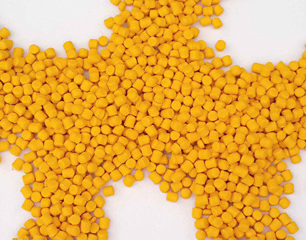 China Suitcase Coloring Deep Yellow Injection Moulding Masterbatch With 180 ℃ Heat Resistance supplier