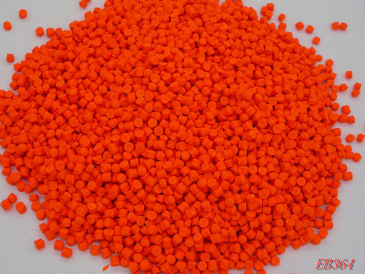 200 ℃ Heat Rubber Polymer Masterbatch Fluorescence Orange For Extrusion Molding supplier