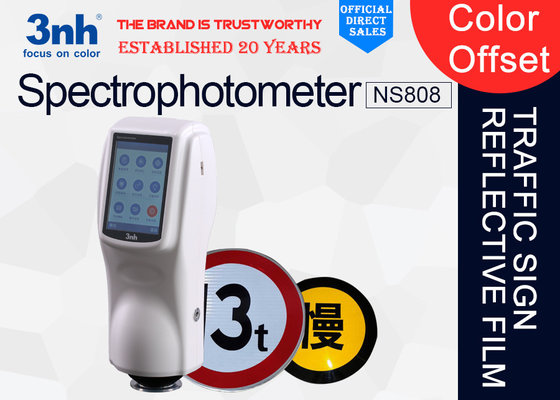 TFT 3.5 Inch Color Matching Spectrophotometer NS808 for traffic road sign marking line colour measurement