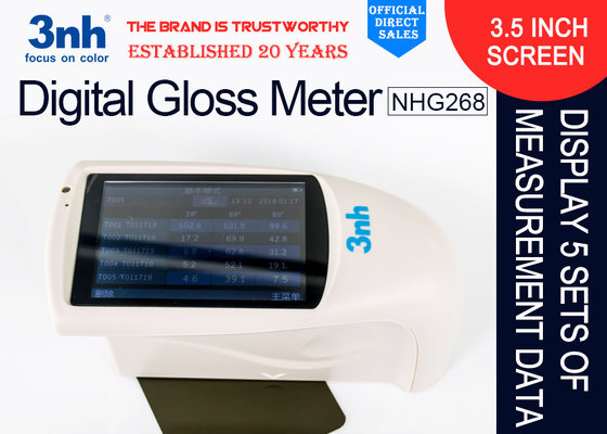 Paint Paper Digital Gloss Meter NHG268 20° 60° 85° Degree Touch Screen Operation