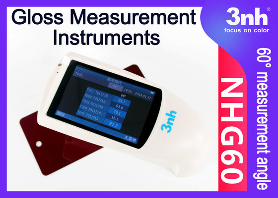 Ink Plastic Digital Gloss Measurement Instruments NHG60 60° Sheen Surface Gloss Reader