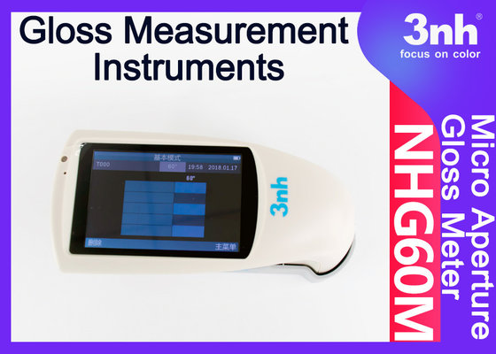 Micropore Digital Paint Gloss Measurement Instruments NHG60M 60 ° Touch Screen For Film Bamboo