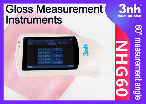 Digital Touch Screen Gloss Measurement Instruments NHG60 60 Degree For Ink Resin Skin Texture