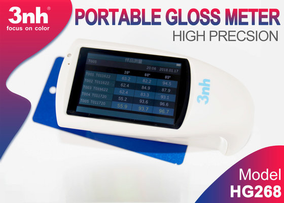 HG268 Portable Tri - Angle Gloss Meter 3.5 Inch Touch Screen For Paint Gloss Inspection