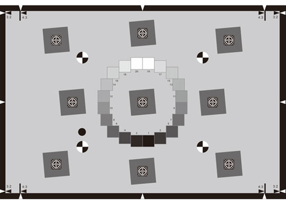ISO 12233: 2014 Edge SFR (eSFR) Inkjet chart Suitable For HDTV And Cinema Resolution Test Target