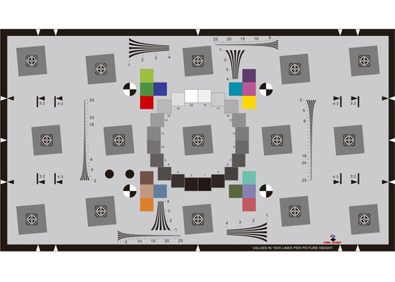 ISO 12233: 2014 Edge SFR (eSFR) Inkjet chart Suitable For HDTV And Cinema Resolution Test Target