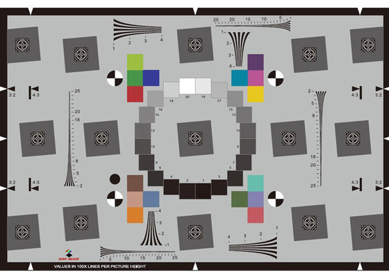ISO 12233: 2014 Edge SFR (eSFR) Inkjet chart Suitable For HDTV And Cinema Resolution Test Target