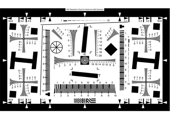 ISO12233 2000 Edition Resolution Test Chart Standard Security Monitoring Target