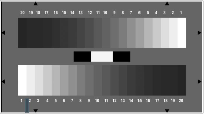 OECF / NOISE Digital Image Resolution Chart YE0259 20 Gray Patches Chart Transparent