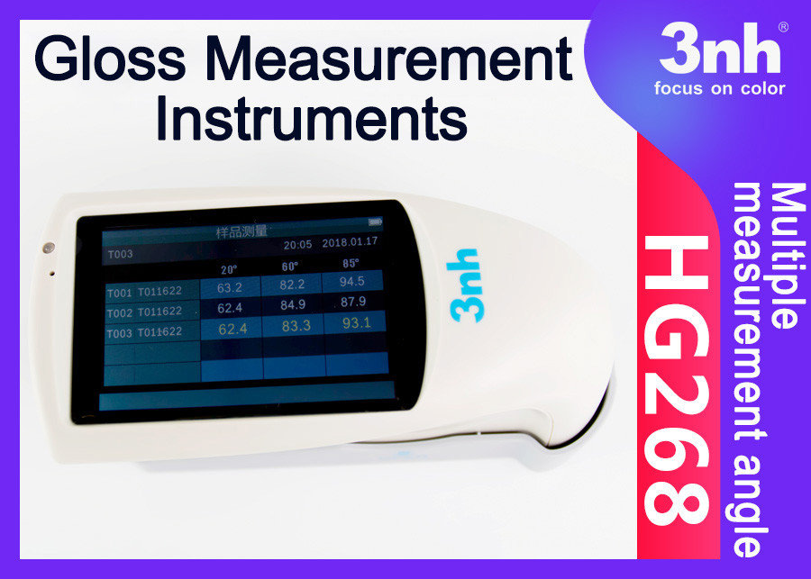 20 60 85 Angle Gloss Measurement Instruments HG268 High Tech 0~1000GU Stone Paint Machine tester