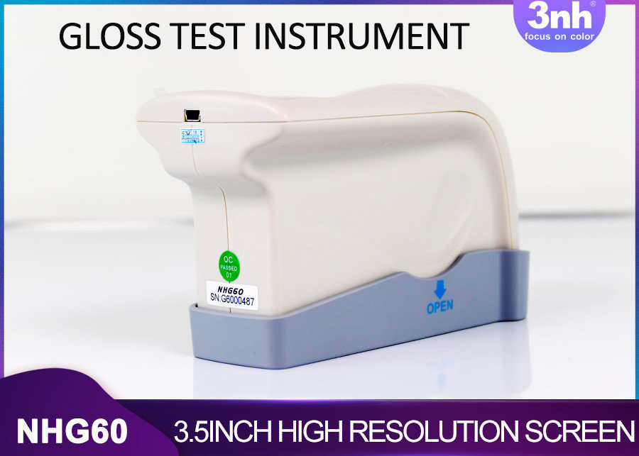 Portable Digital Gloss Meter NHG60 60° Gloss Test Instrument For Metal Leather Tile Fabric