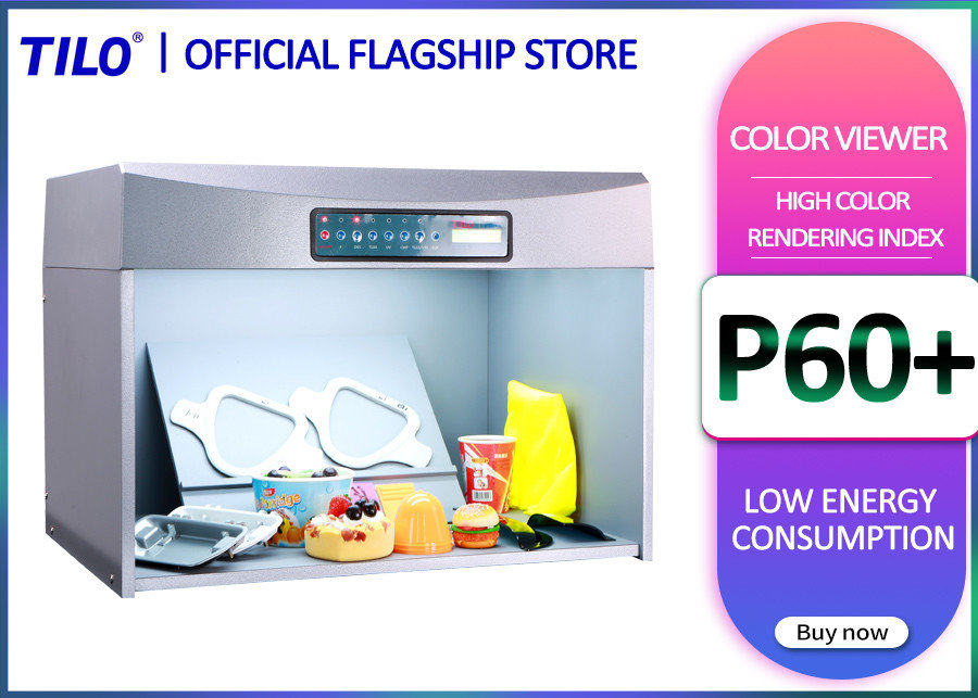 P60+  TILO Electrical Color Matching Light Box Colour Viewing Cabinet With D65 TL84 UV F 6 Light Sources