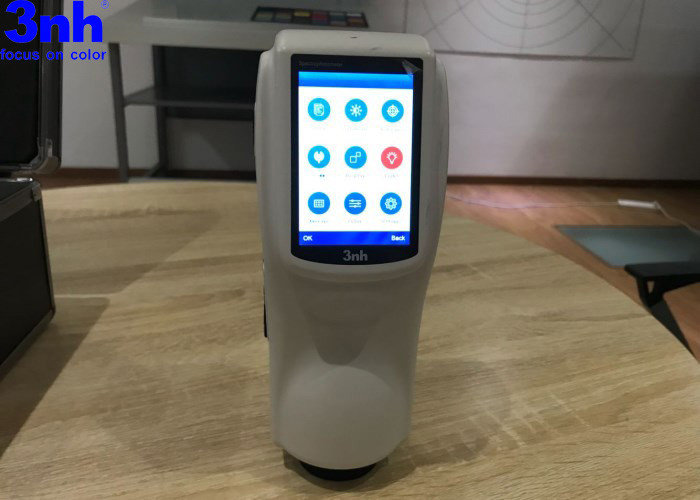 CIE LAB Handheld Spectrophotometer NS800 Titanium Dioxide Whiteness Color Reader 45°/0°