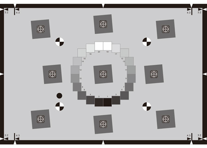 ISO 12233: 2014 Edge SFR (eSFR) Inkjet chart Suitable For HDTV And Cinema Resolution Test Target