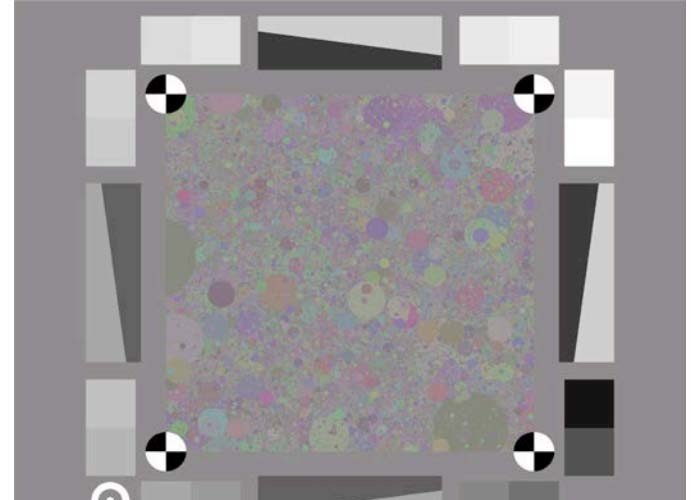 YE0276 Reflective Resolution Test Chart 16:9 Ratio Texture Sharpness Test Target