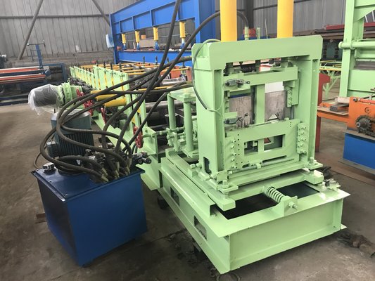 Q235 Steel Z C Stud Roll Forming Machine 14 Roller Stations Solid Shaft Low Noise