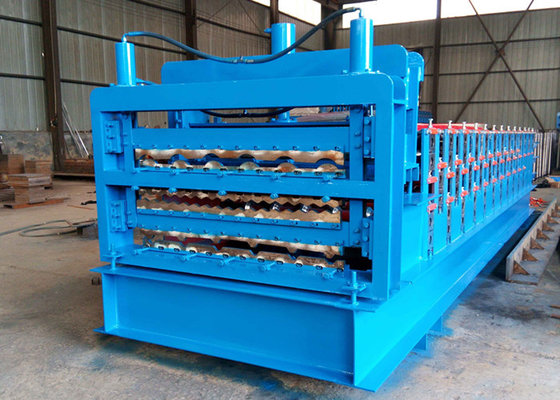 R Panel Corrugated Sheet Roll Forming Machine , Steel Frame Roll Forming Machine