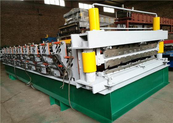 Automatic Tile Roll Forming Machine Manual Decoiler 1"Chain Transmission 10-15m/ Min