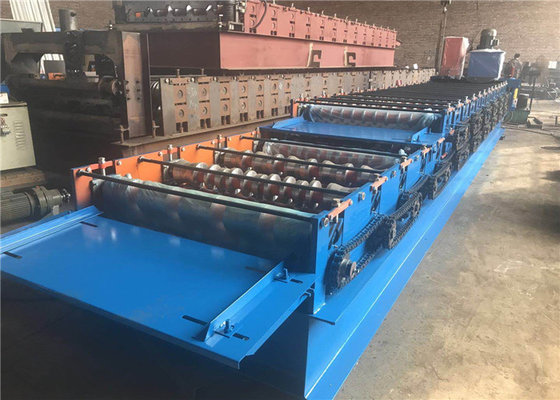 Double Layer Corrugated Roofing Sheets Making Machines Hydraulic Cutting System