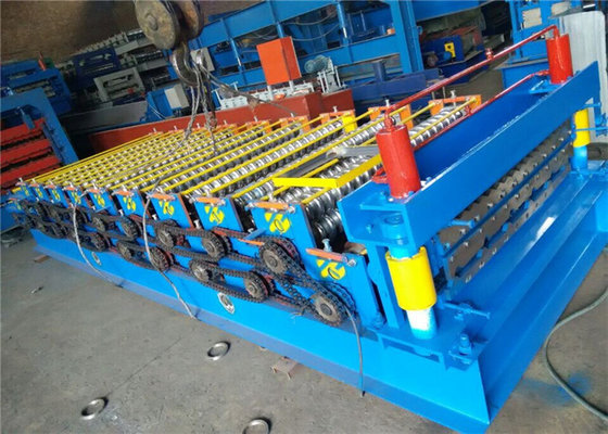 Roofing Sheet Double Layer Roll Forming Machine , Profile Forming Machine Low Noise