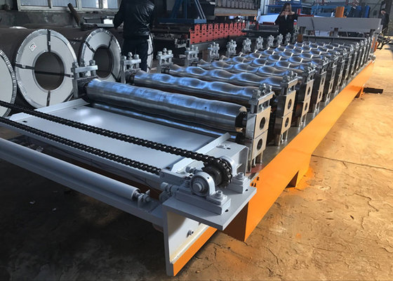 Roof / Wall Roller Forming Machine Guide Pillars Cutting Hydraulic Expanding