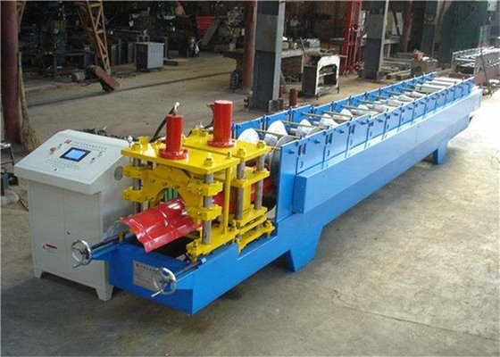 Color Steel Metal Ridge Cap Forming Machine 1"Chain Transmission High Speed