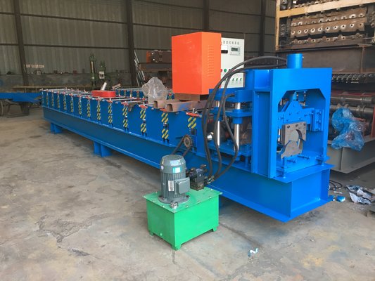 GI PPGI Steel Ridge Cap Roll Forming Machine Automatic Fixed Punching / Cutting