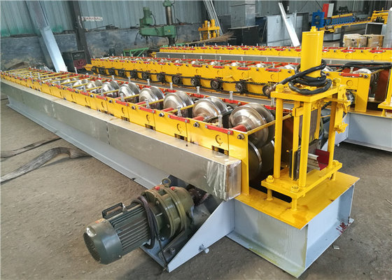 Rain Water Gutter Roll Forming Machine , Gutter Making Machine Automatic Punching