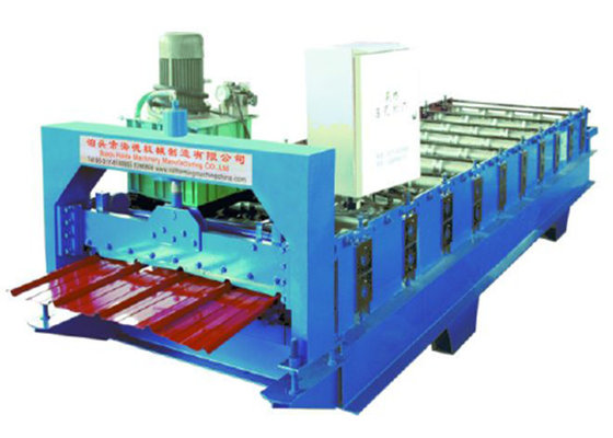 Single Layer R Panel Metal Roof Roll Forming Machine 10 Rows Box Profile