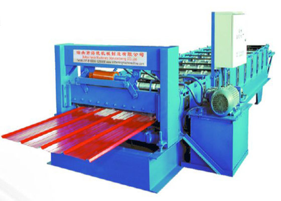 0.5-0.8mm Thick Roof Tile Roll Forming Machine 8-10m/ min For Construction Steel