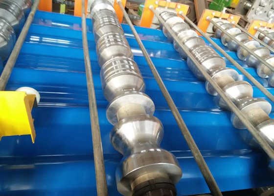 IBR / Glazed Double Layer Roll Forming Machine Low Noise For Construction Steel