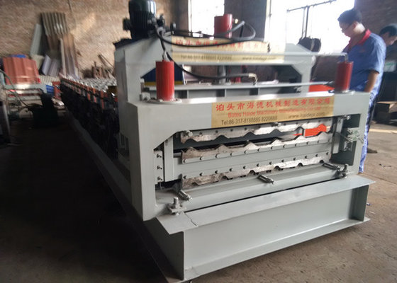 Low Noise Double Layer Roll Forming Machine Coil Width 1250mm For Color Steel