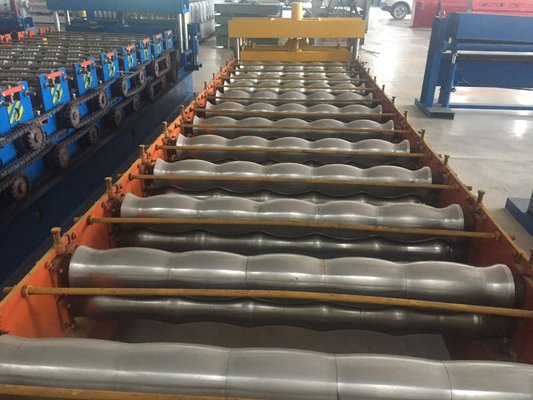 Russin1100 High Speed Tile Roll Forming Machine , Glazed Tile Making Machine Servo Motor Type